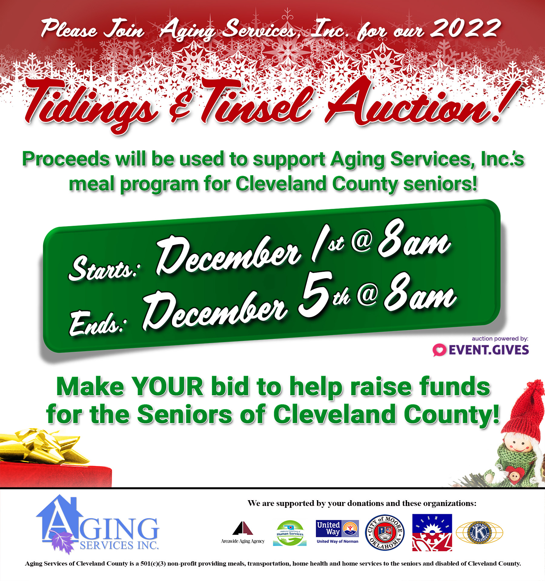 Coming Soon! The Aging Services, Inc. 2022 Tidings & Tinsel Auction ...